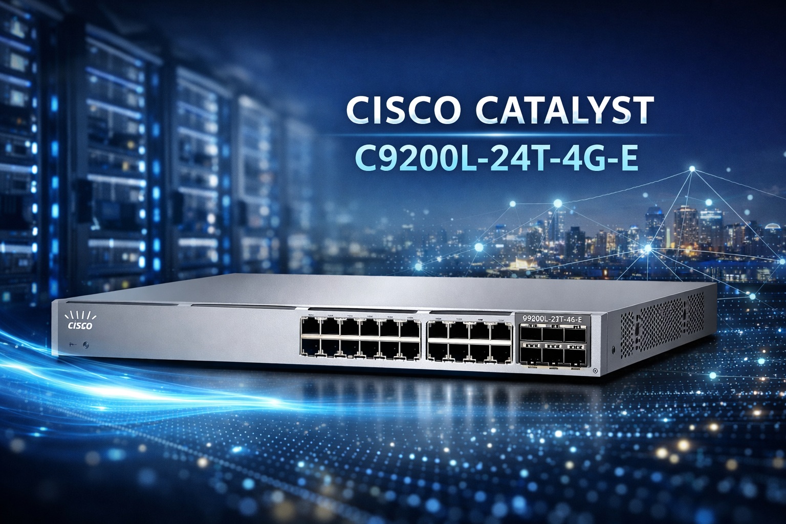 Cisco Catalyst C9200L-24T-4G-E | 24 Port Gigabit Switch + 4x SFP Uplink | NETSUN Bilişim