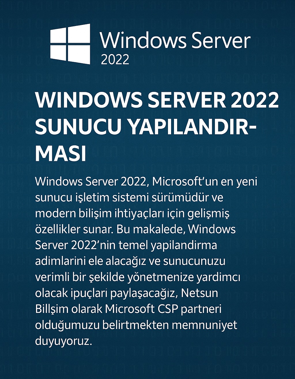 Windows Server 2022 Sunucu Yapılandırması | Kurumsal IT Altyapı ...